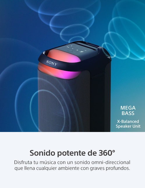Bocina recargable Sony SRS-XV800 bluetooth 3