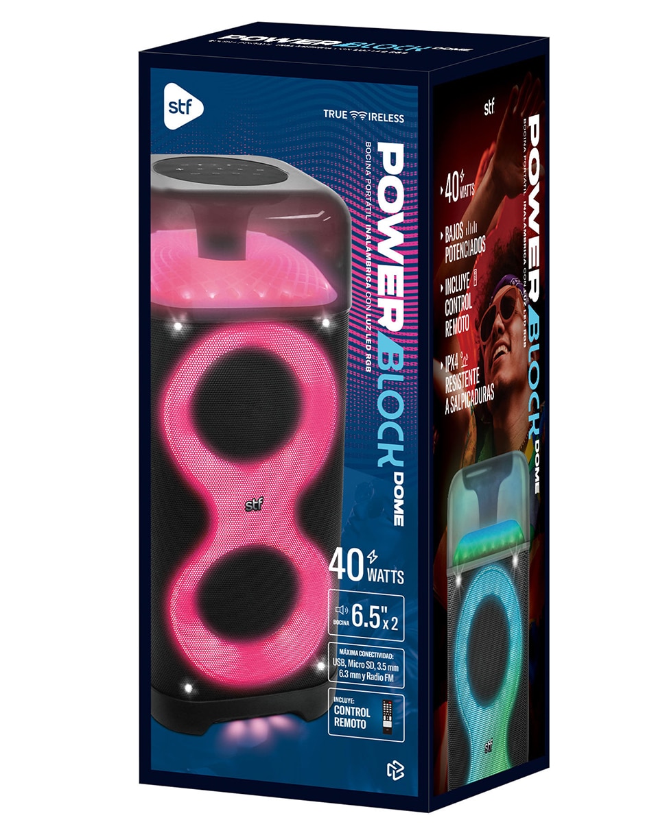 Bocina portátil Stf RGB bluetooth | Gran Barata